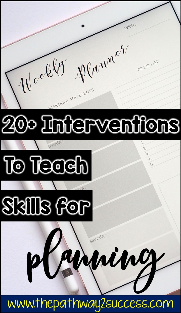 Interventions For Executive Functioning Challenges Planning The